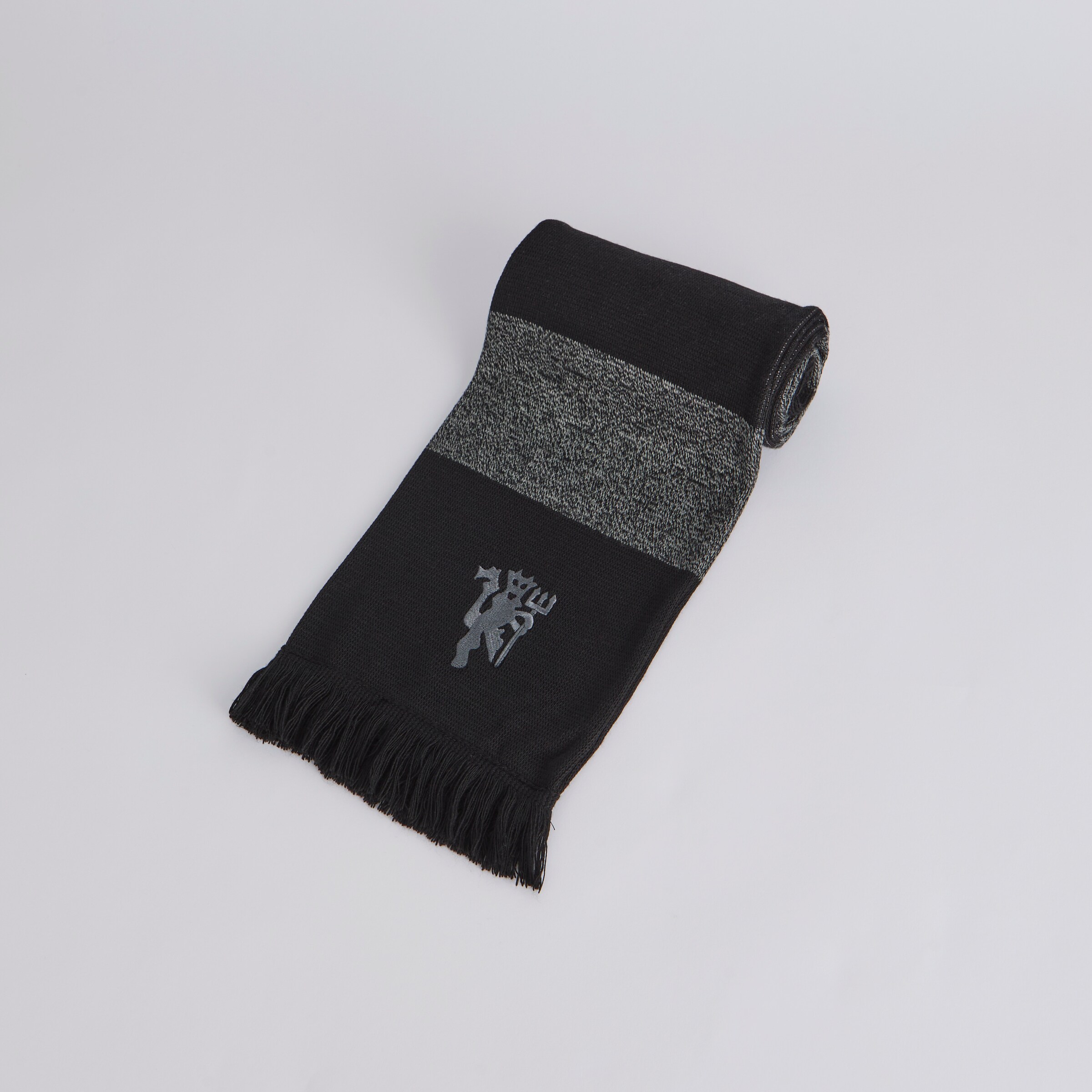 Buy Manchester United Embroidered Devil Scarf Grey | Manchester United ...