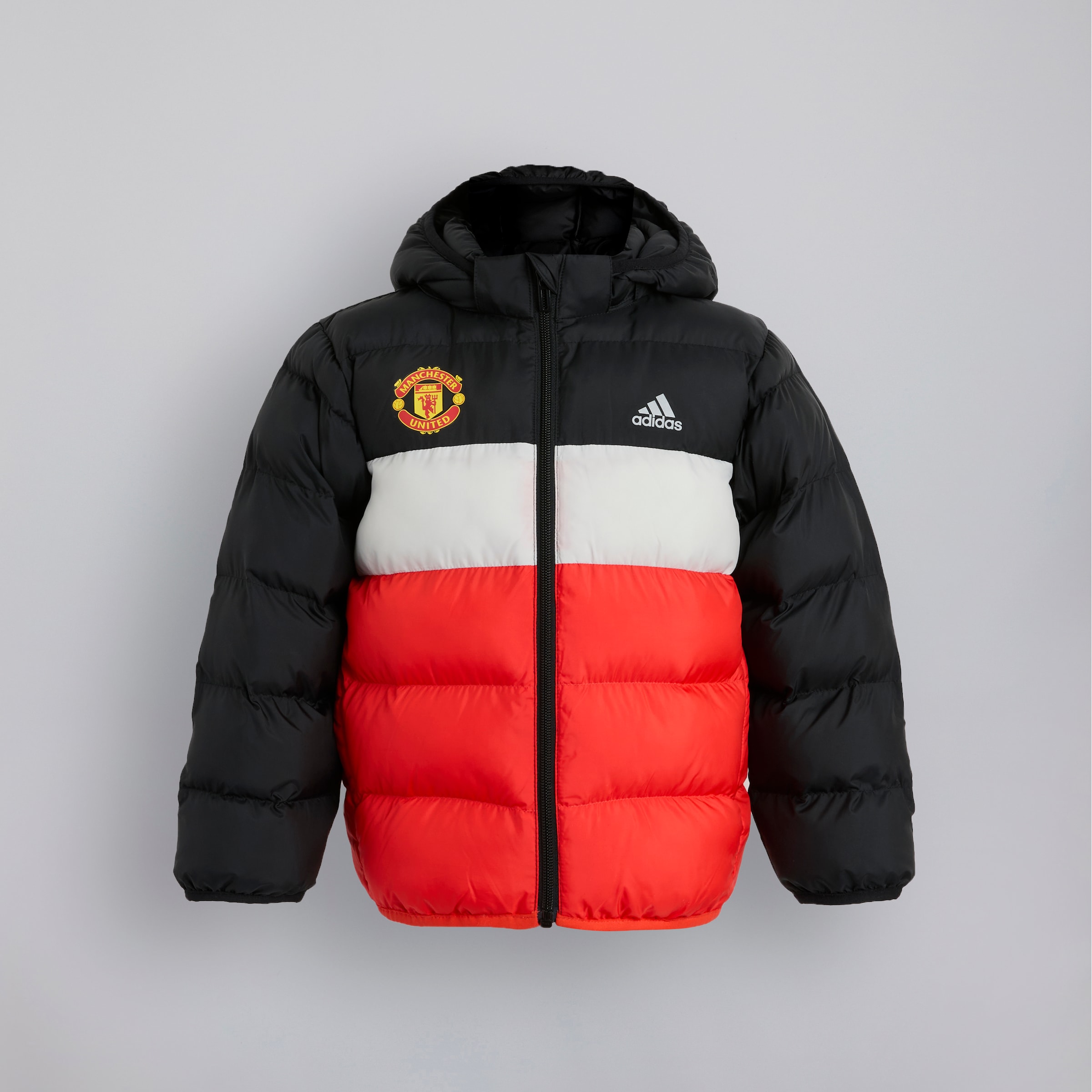 Buy Manchester United Adidas Youth Synthetic Down Jacket Black ...