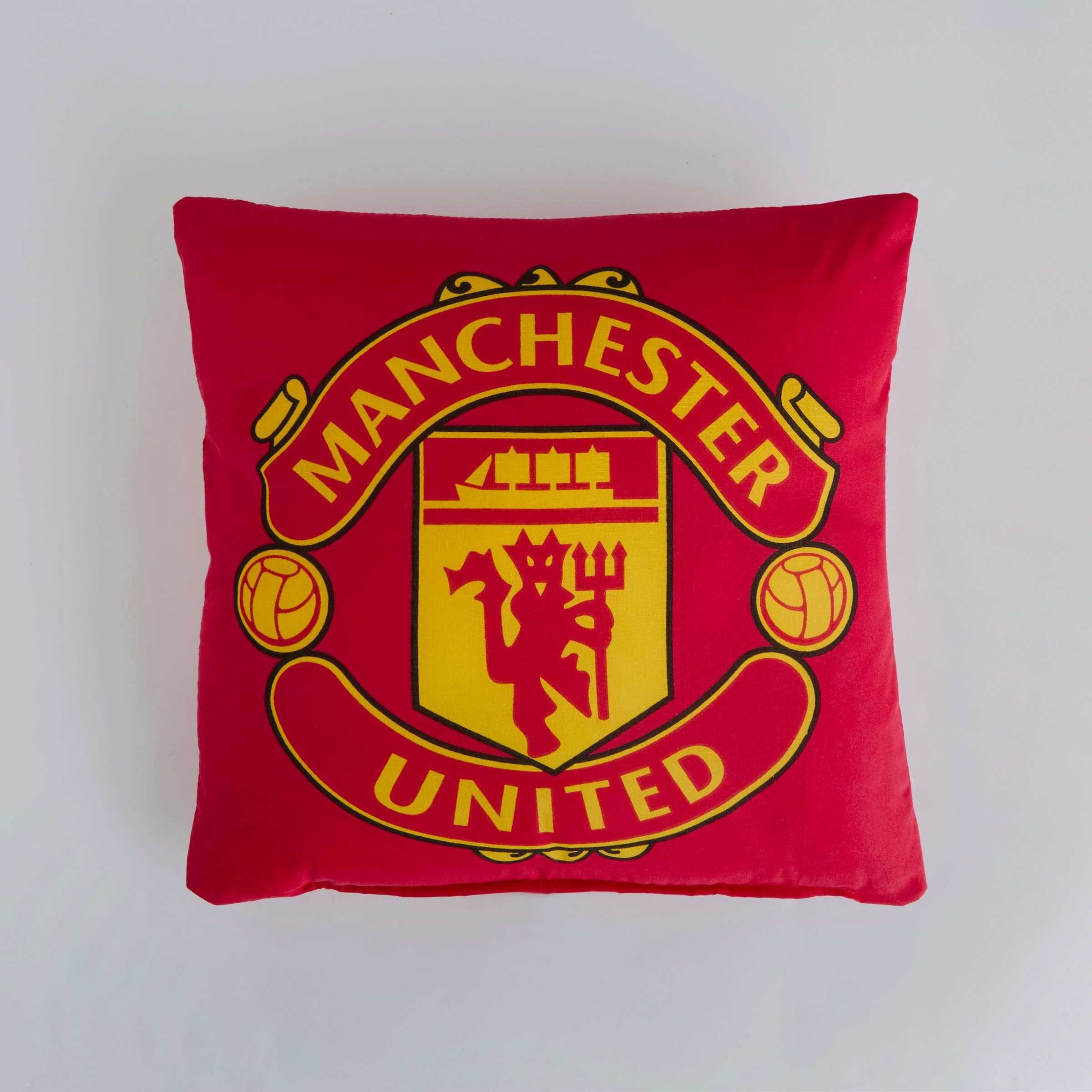 Buy Manchester United Crest Cushion Red | Manchester United Store