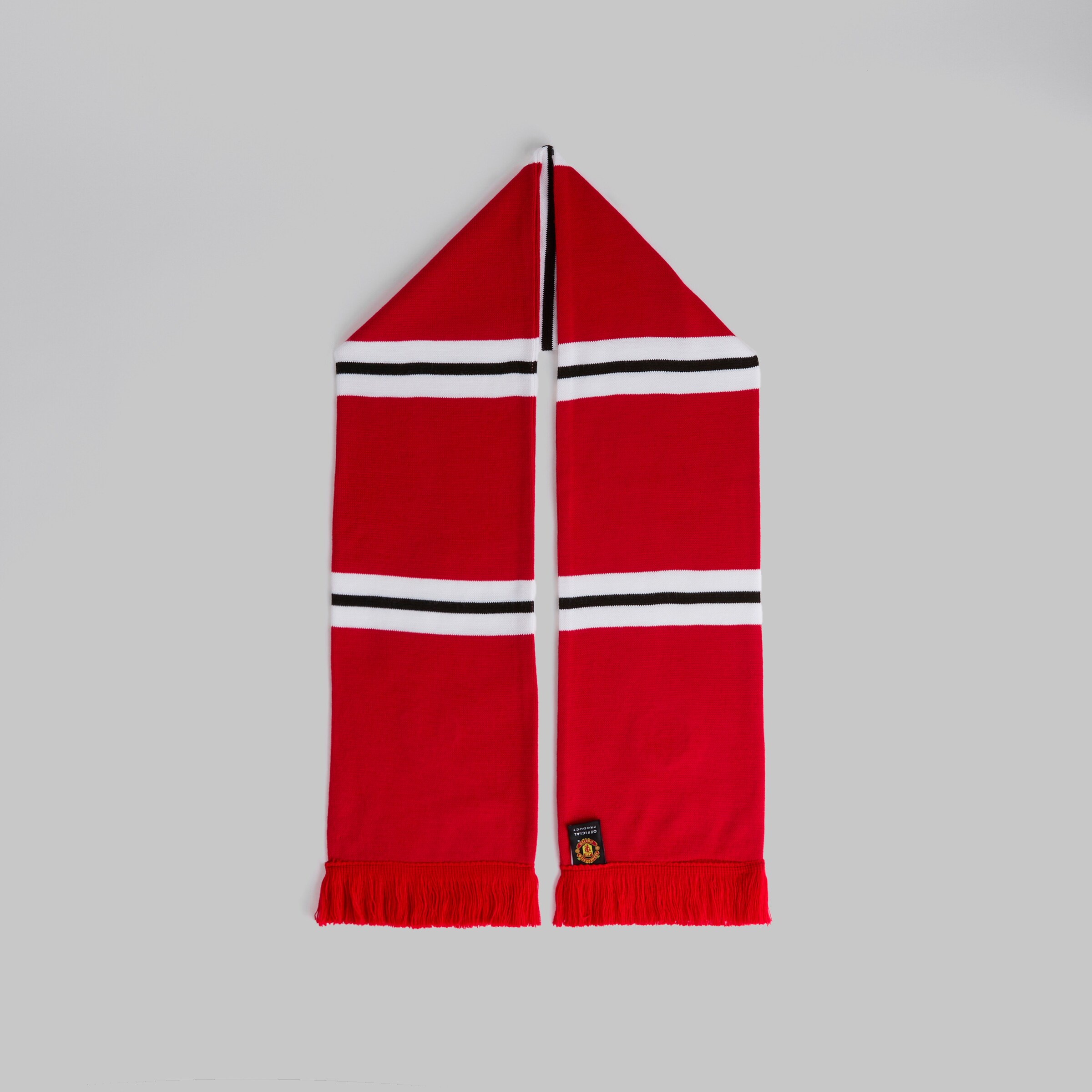 Buy Manchester United Embroidered Bar Scarf Red | Manchester United Store
