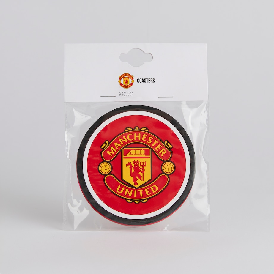 Buy Manchester United Coasters 2 Pack Red | Manchester United Store Buy Manchester United Coasters 2 Pack Red | Manchester United Store